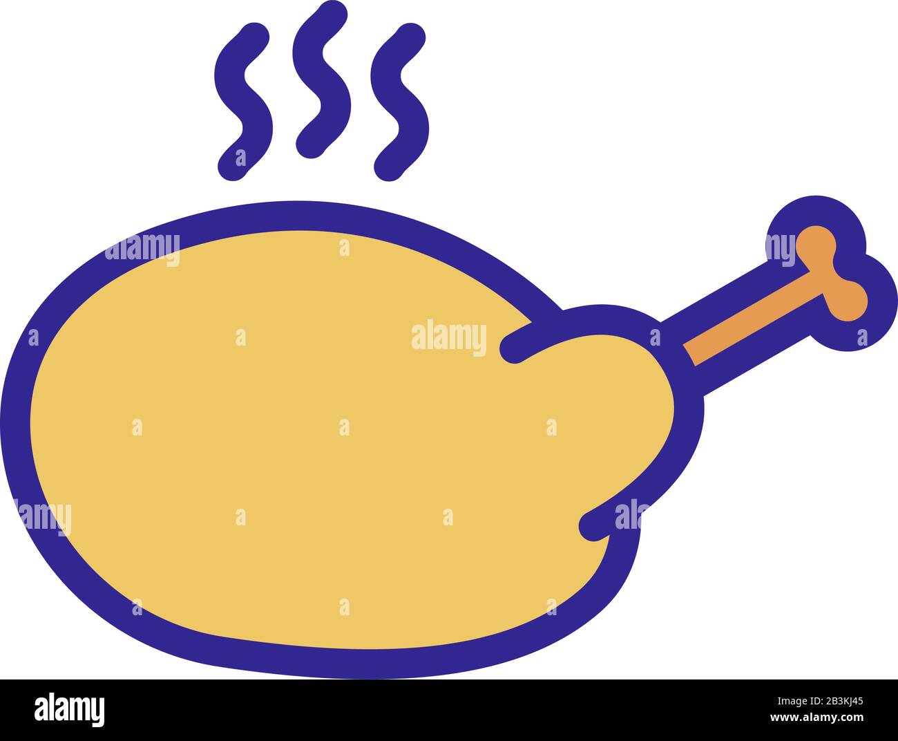 Smoked meat icon vector. Isolated contour symbol illustration Stock ...