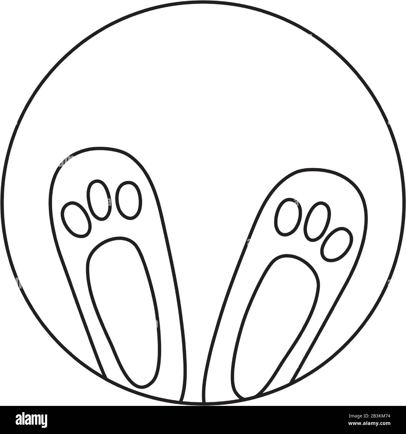 feets of rabbit in frame circular Stock Vector Image & Art - Alamy