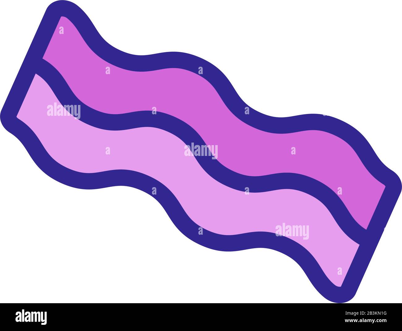 tasty Smoked meat icon vector. Isolated contour symbol illustration ...
