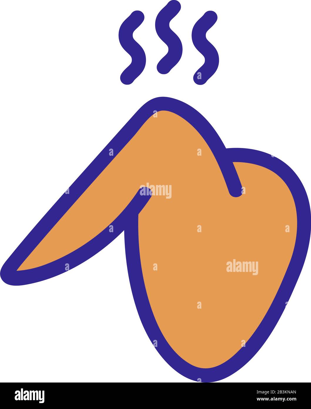 tasty Smoked meat icon vector. Isolated contour symbol illustration ...