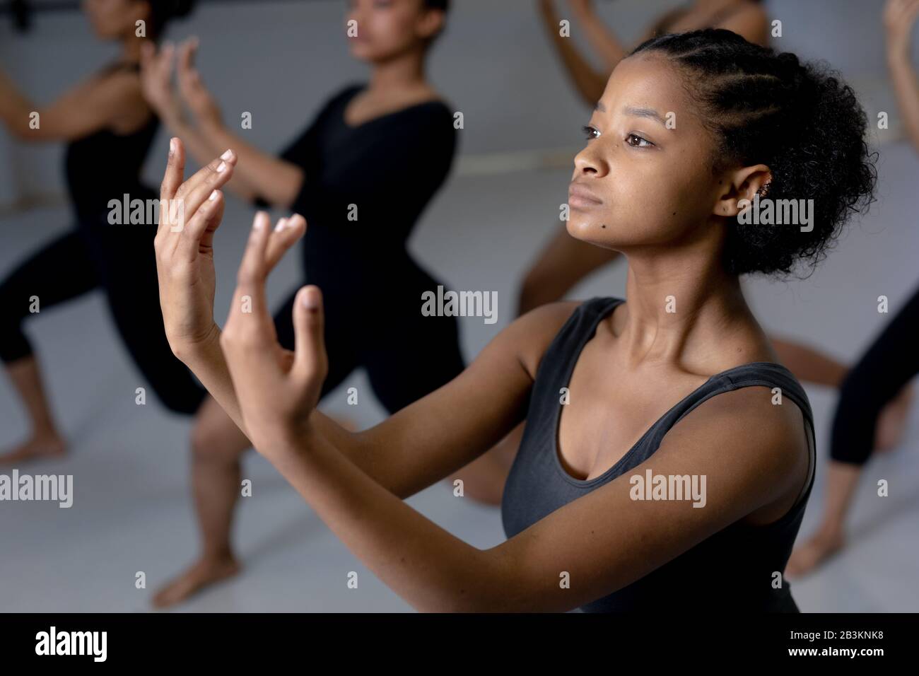 Female dancers practicing a dance routine in a studio Stock Photo - Alamy