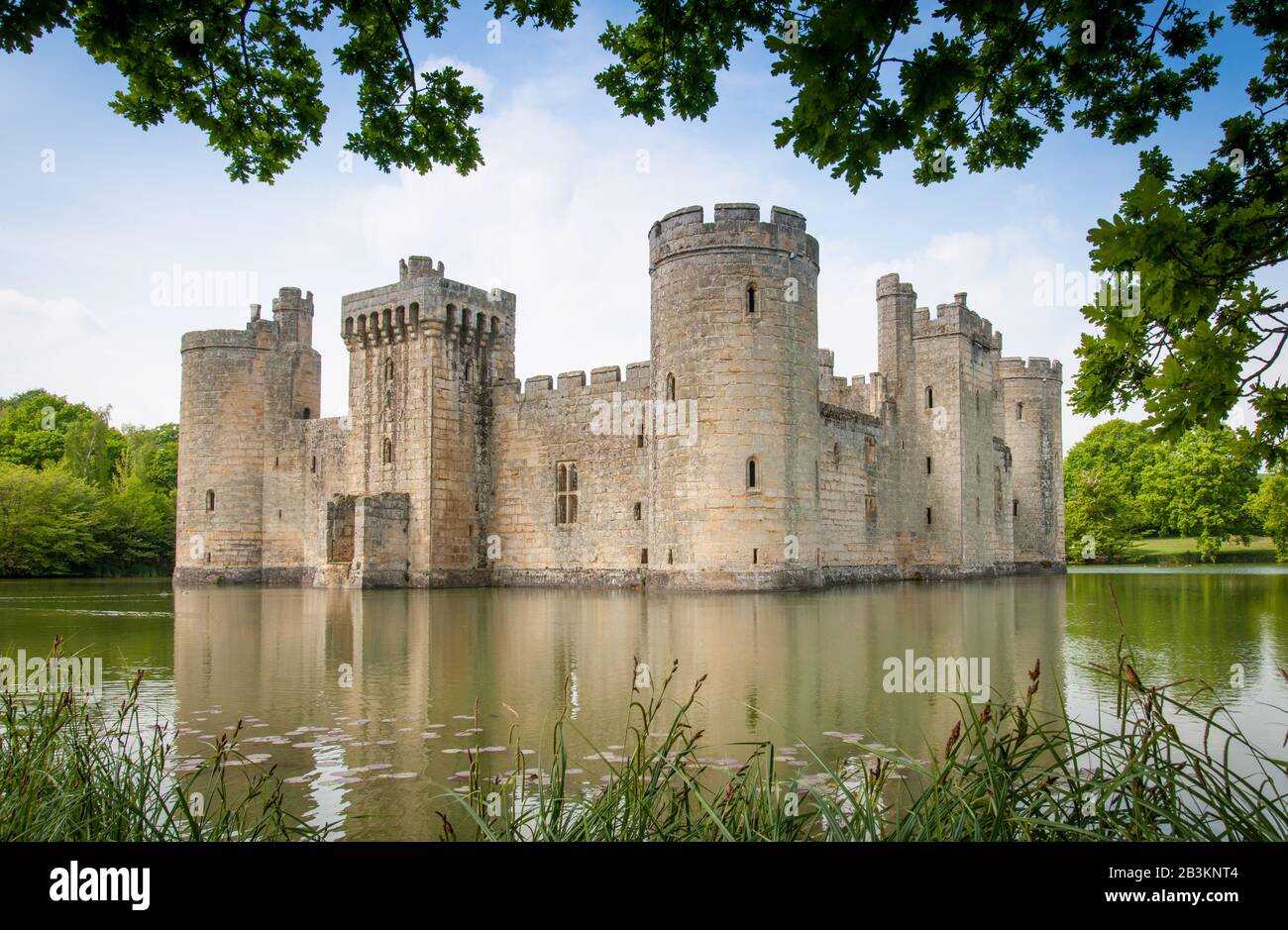 "Bodiam Castle" and moat, East Sussex, England Stock Photo - Alamy