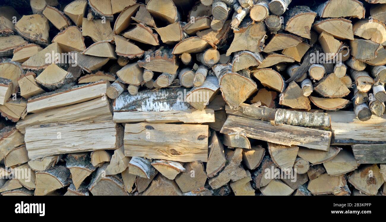 The stack of firewood Stock Photo - Alamy