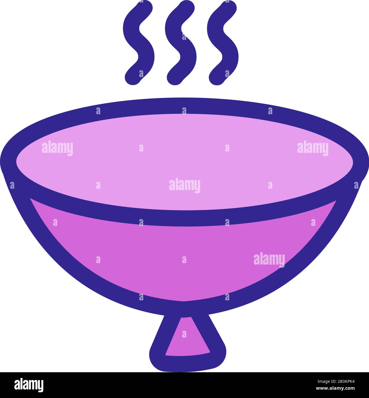 tasty Smoked meat icon vector. Isolated contour symbol illustration ...