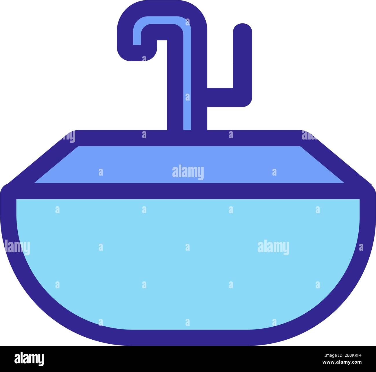Sink icon vector. Isolated contour symbol illustration Stock Vector ...