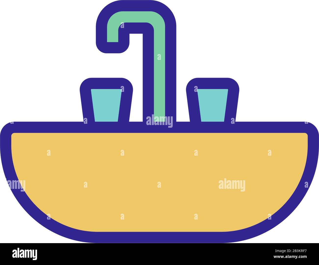 Sink icon vector. Isolated contour symbol illustration Stock Vector ...