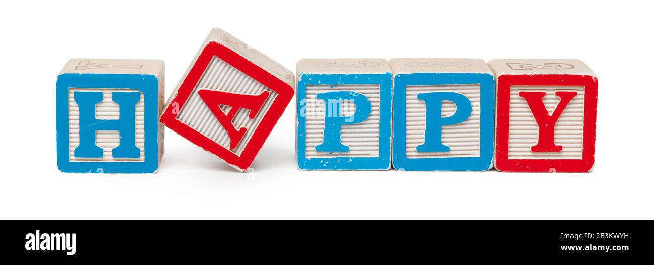 Wooden alphabet blocks isolated on white background Stock Photo - Alamy