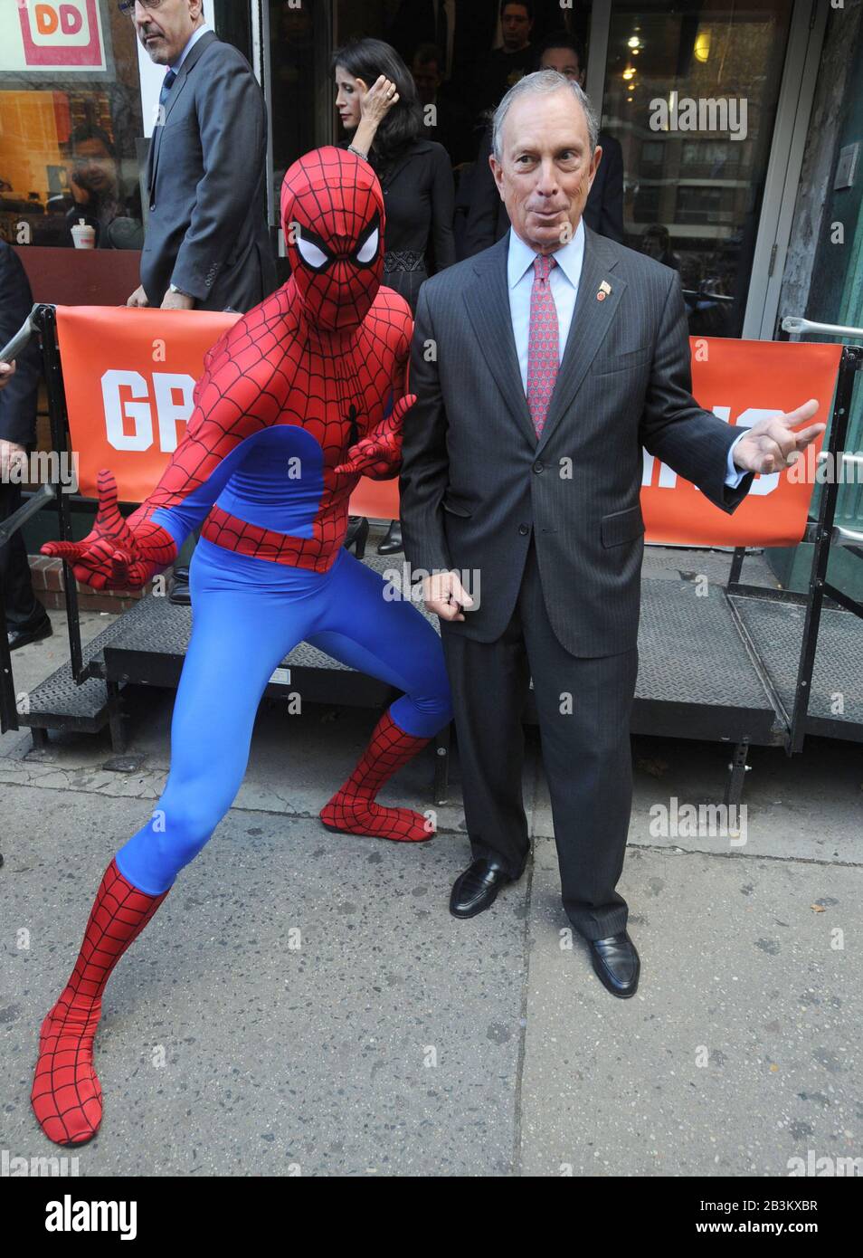 NEW YORK - NOVEMBER 17: New York City Mayor Michael Bloomberg (L) and ...