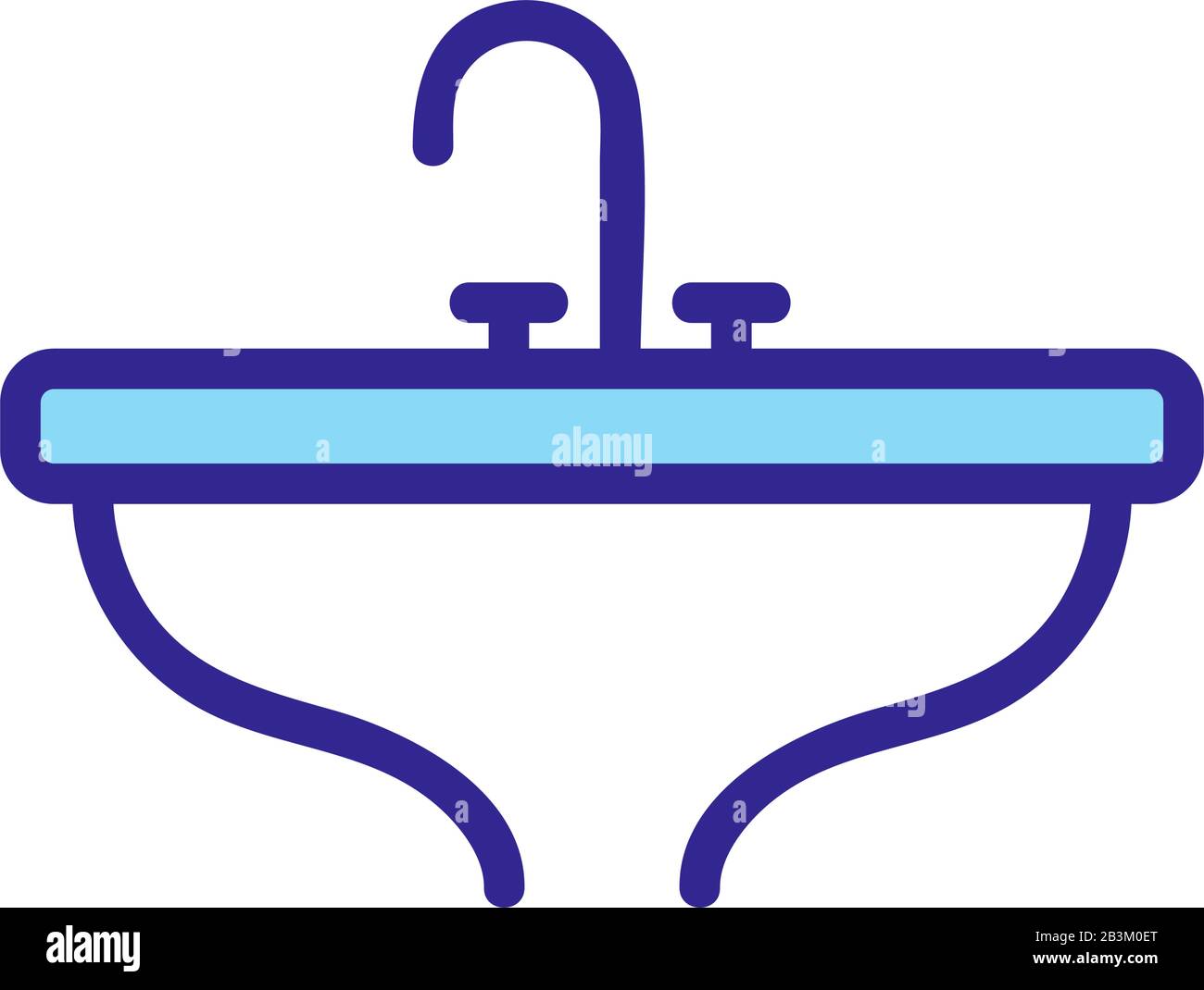 Sink icon vector. Isolated contour symbol illustration Stock Vector ...