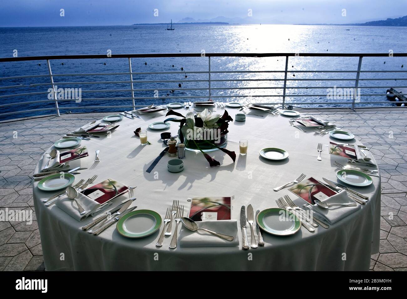 France, Cannes, table setting in hotel Stock Photo - Alamy