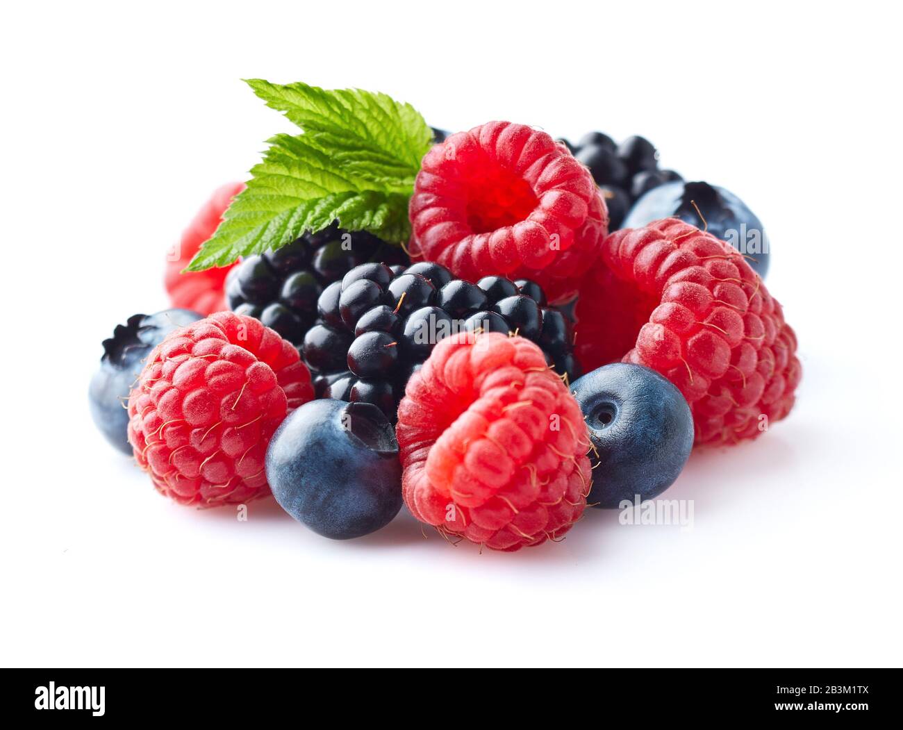 Fresh berries with leaf Stock Photo - Alamy