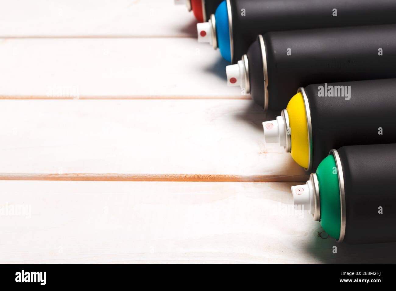 Spray paint cans close up. creative photo Stock Photo - Alamy