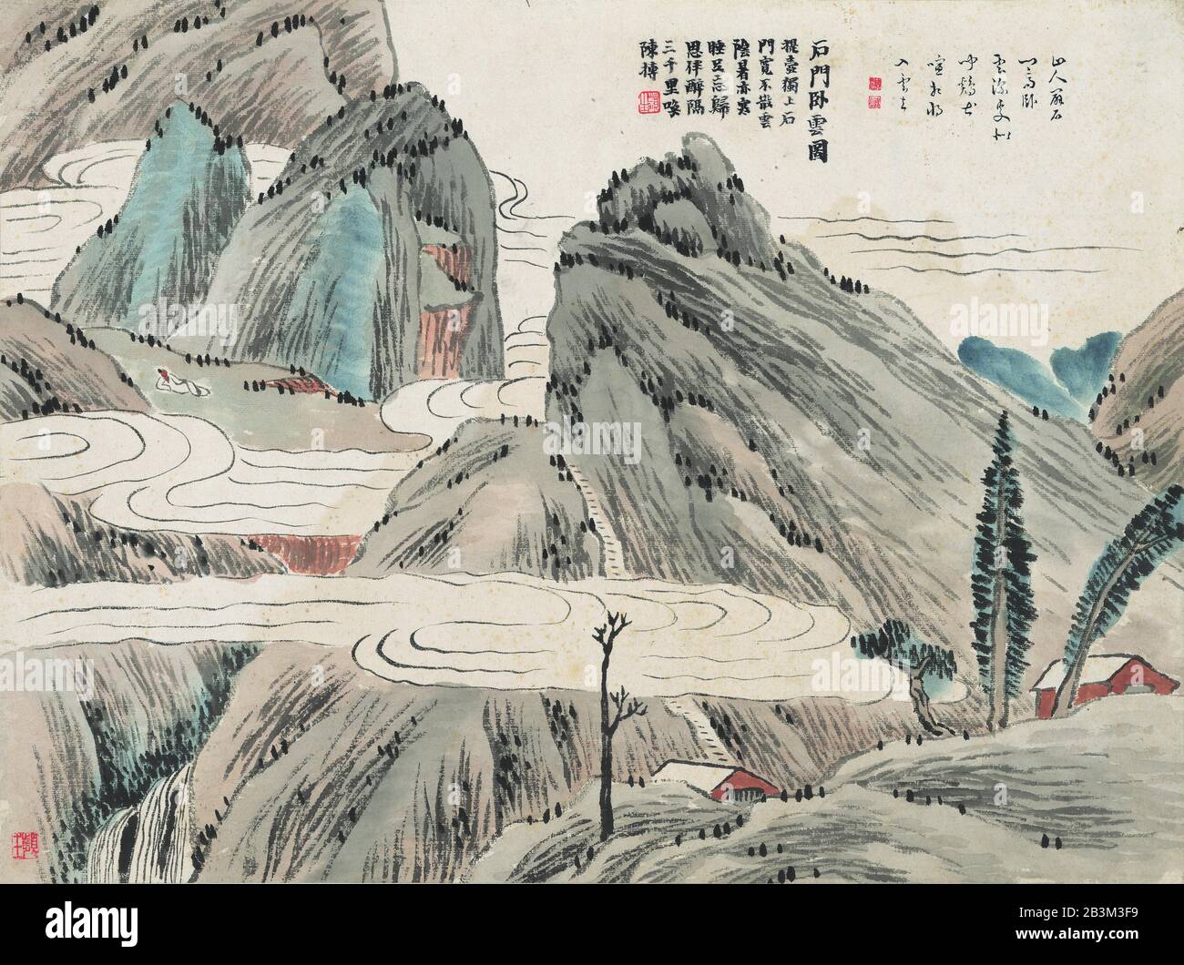 Qi Baishi Freehand Landscape Painting Stock Photo - Alamy