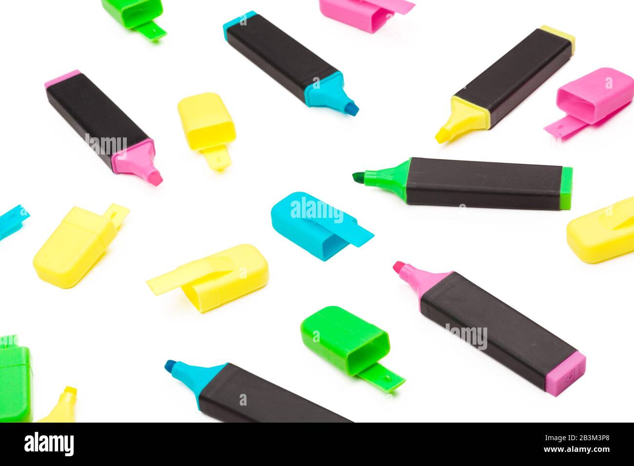 Colored markers isolated on white background. creative photo Stock ...