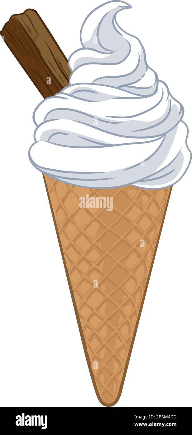 Flake ice cream isolated Stock Vector Images - Alamy