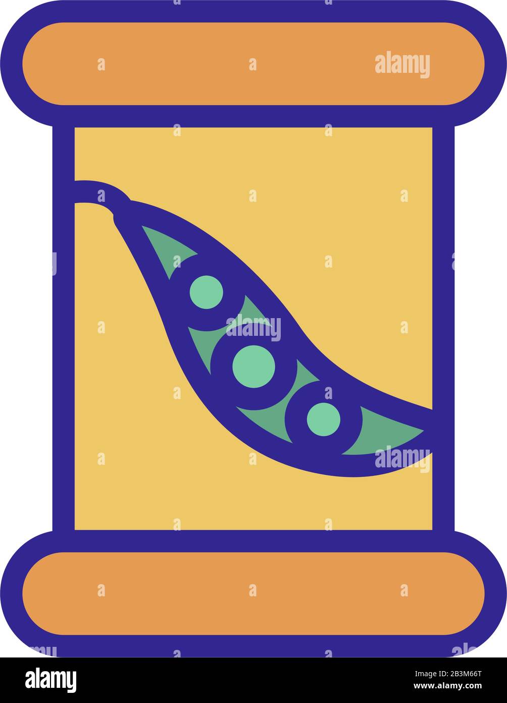 Green pea icon vector. Isolated contour symbol illustration Stock ...