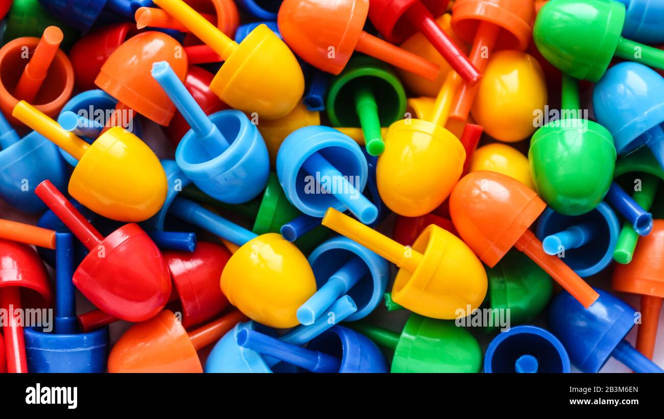 colorful push pins on white background Stock Photo - Alamy