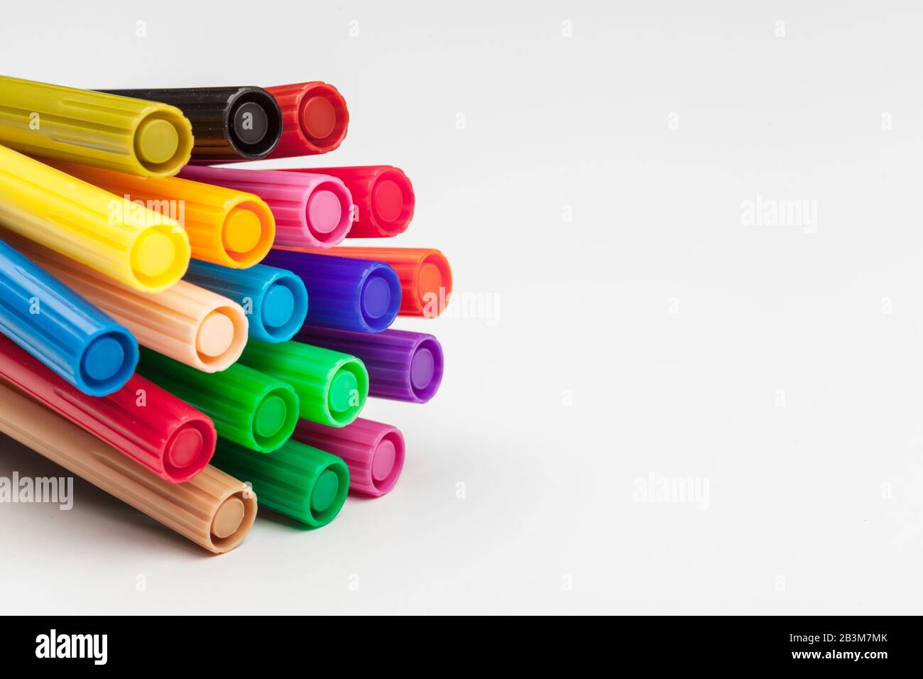 Colored markers isolated on white background. creative photo Stock ...