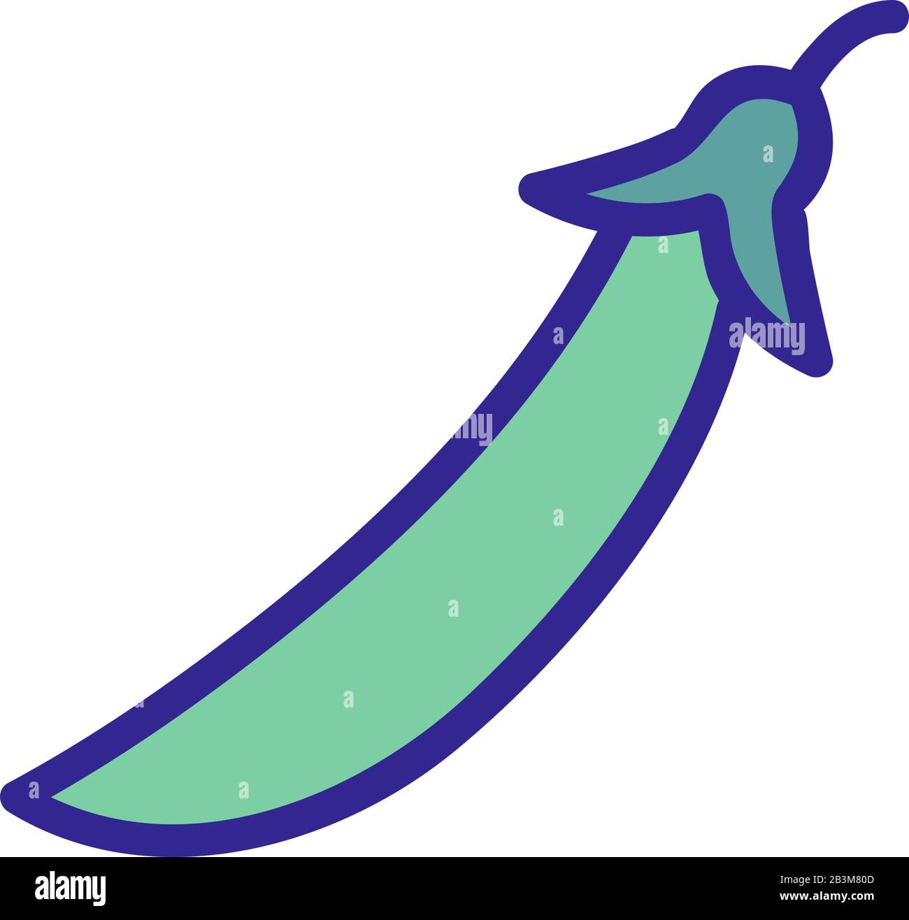 Green pea icon vector. Isolated contour symbol illustration Stock ...