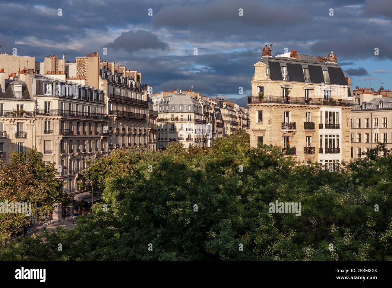 This is street view from above of the Boulevard Richard-Lenoir with ...