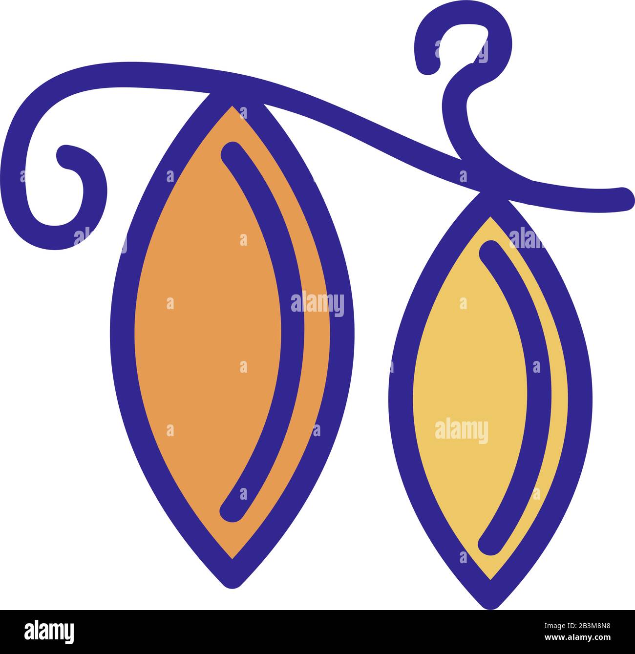 Green pea icon vector. Isolated contour symbol illustration Stock ...