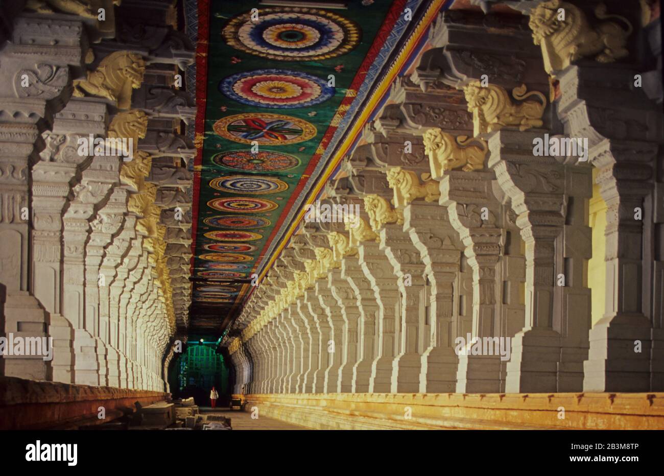 corridor of rameshwaram temple , rameshwar , tamilnadu , India, Asia ...