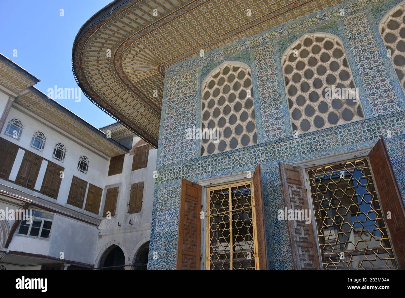 This is an courtyard of Topkapı Palace - Istanbul (Turkey). Audience ...