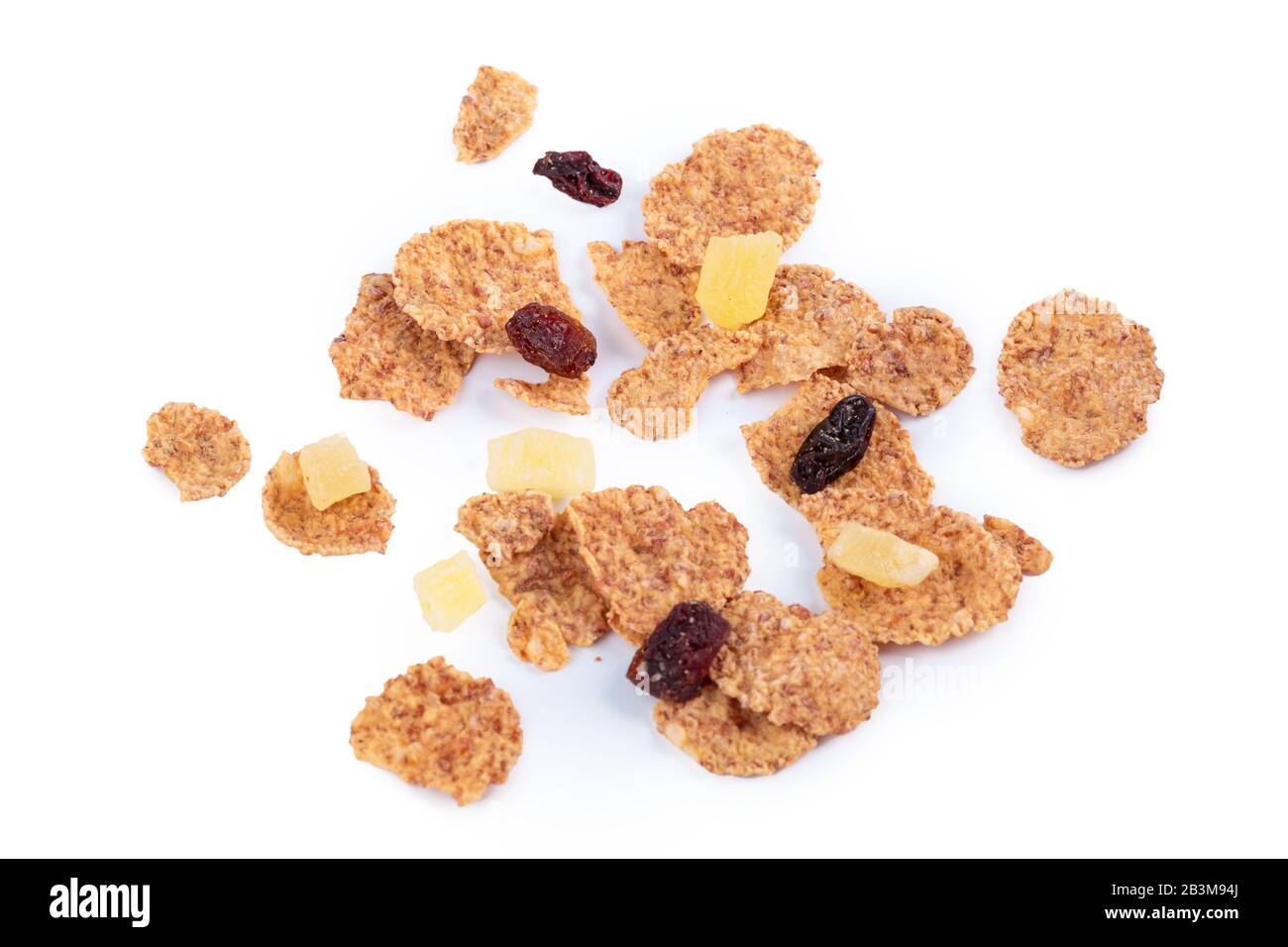 Corn flakes assortment isolated on white background Stock Photo - Alamy