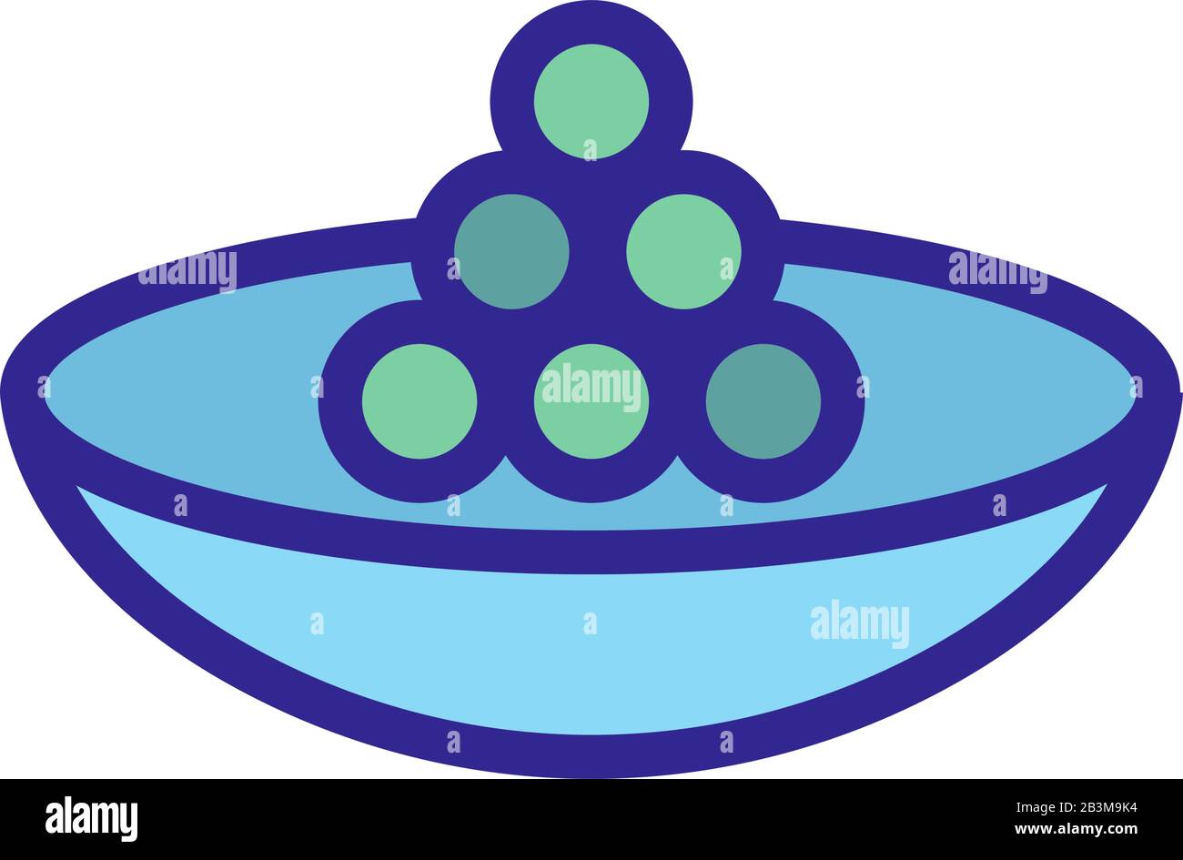 Green pea icon vector. Isolated contour symbol illustration Stock ...