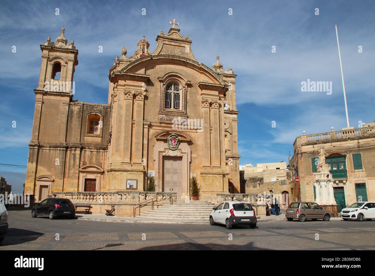 baroque church in qrendi (malta Stock Photo - Alamy