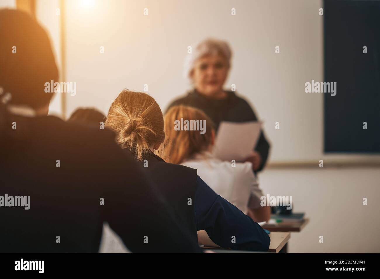 Students at school on lesson Stock Photo - Alamy