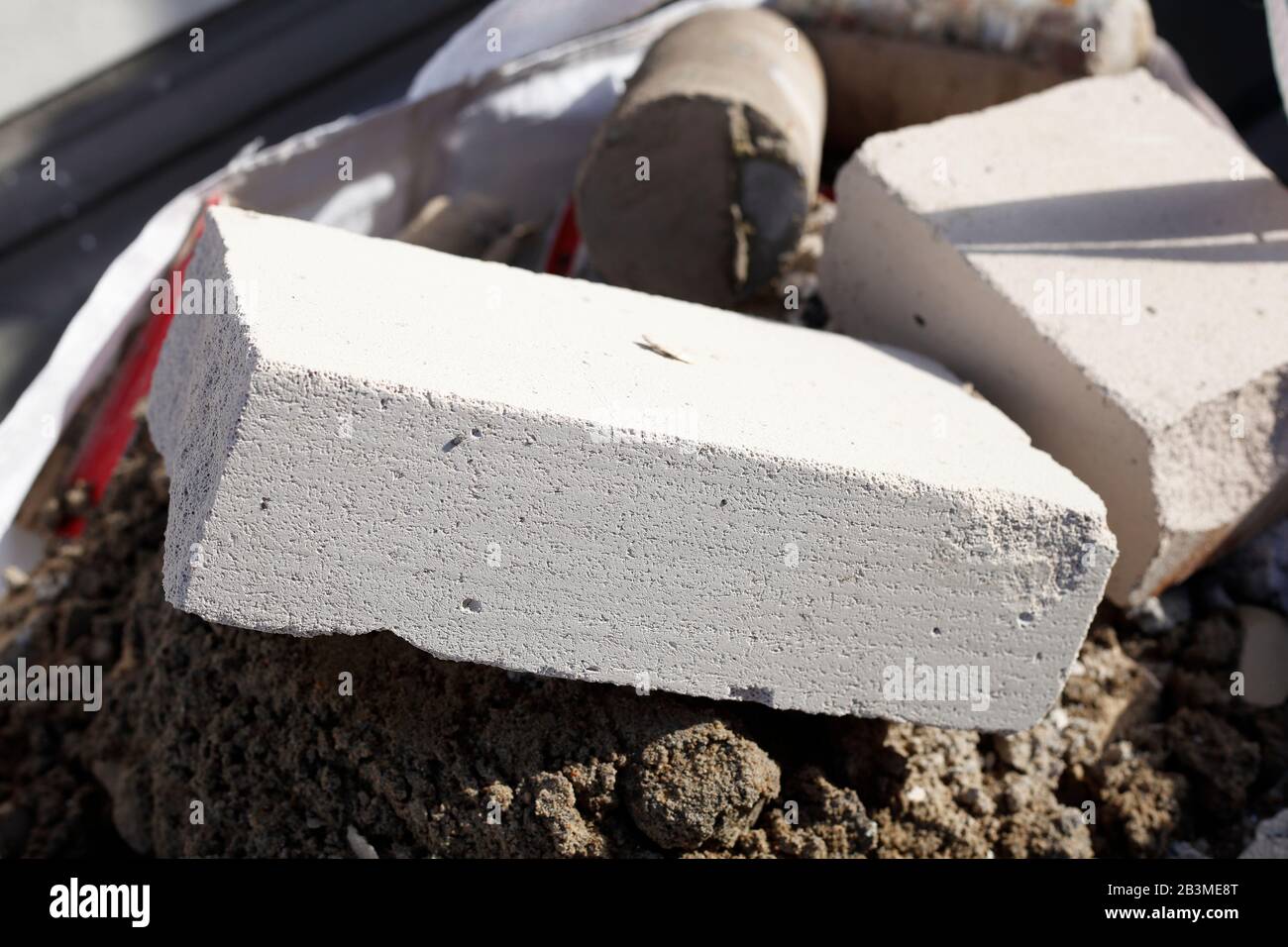 Building rubble in a garbage bag, Germany, Europe Stock Photo - Alamy