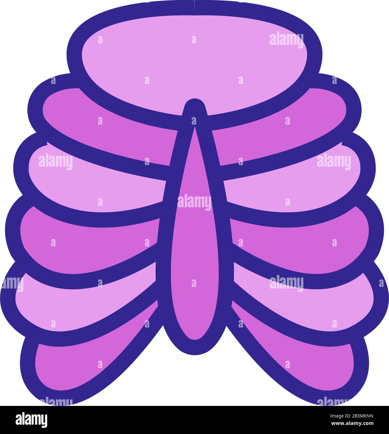 bronchi icon vector. Isolated contour symbol illustration Stock Vector ...