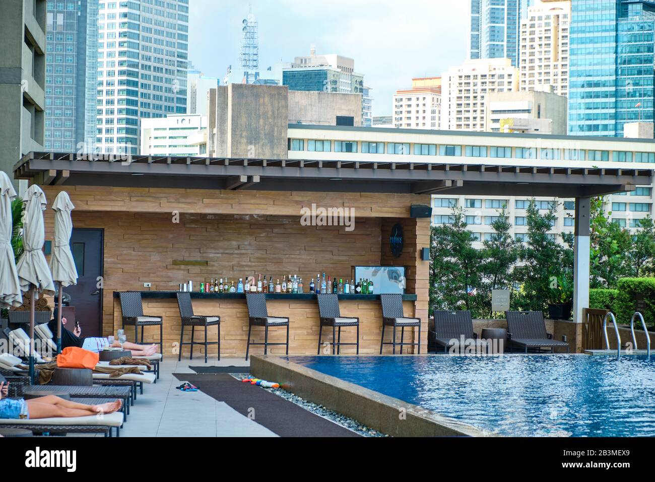 Pool bar on the rooftop of the luxury five-star Discovery Primea hotel ...