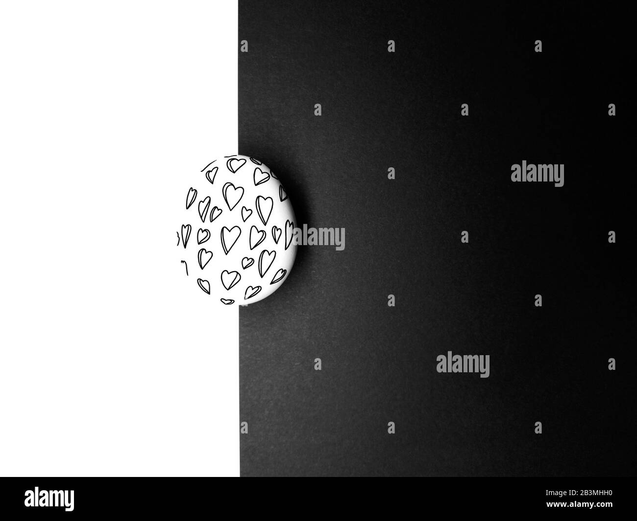 Doodle easter egg on Black and White Stock Photos & Images - Alamy
