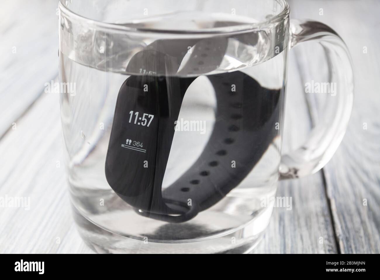 Black fitness watch (activity tracker), fitness bracelet, tracker with ...