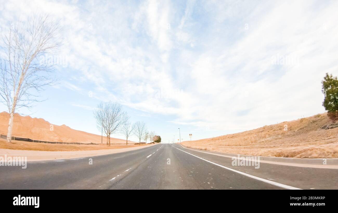 Driving on paved road in rural area Stock Photo - Alamy