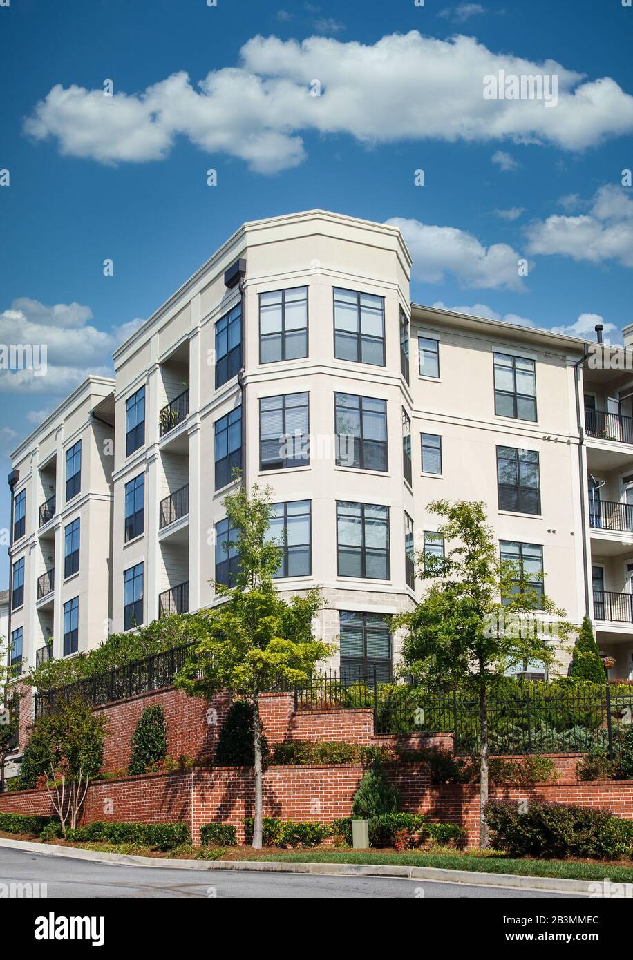 Condo Building with Bay Windows Stock Photo - Alamy