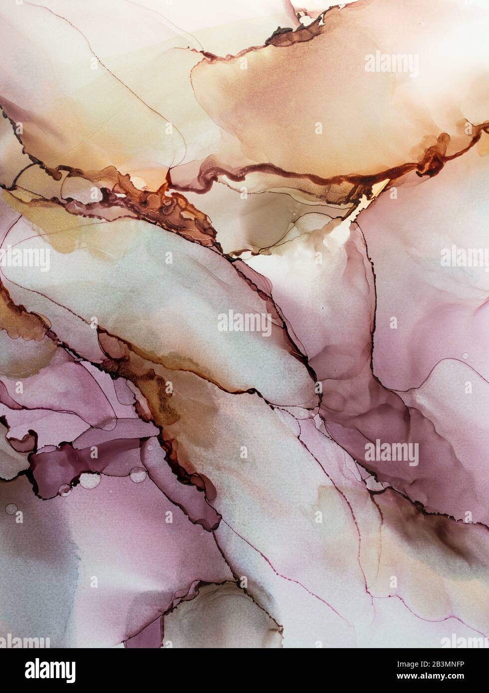 Abstract colorful background, wallpaper. Mixing acrylic paints. Modern ...