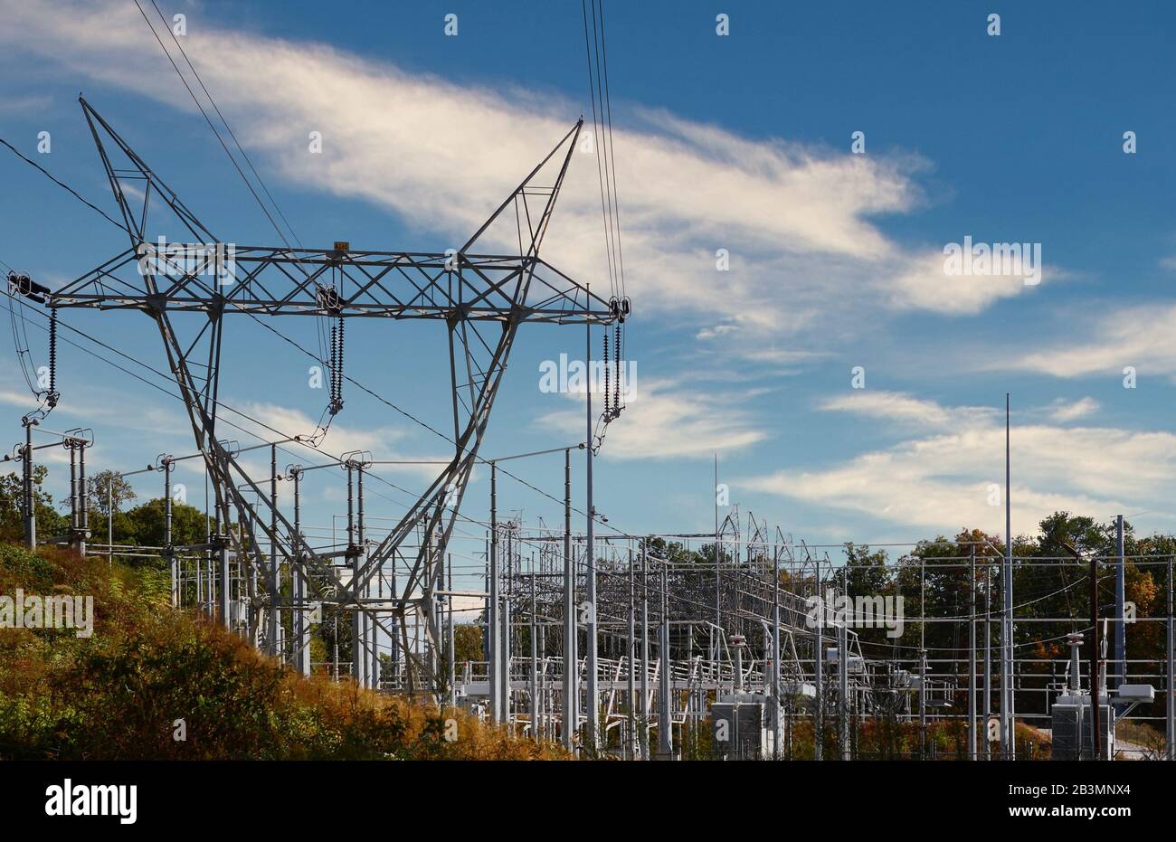 High Power Electricity Complex Stock Photo - Alamy