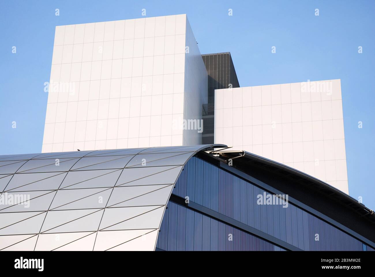 Leipzig, Germany 02-15-2011 modern architecture detail of the German ...