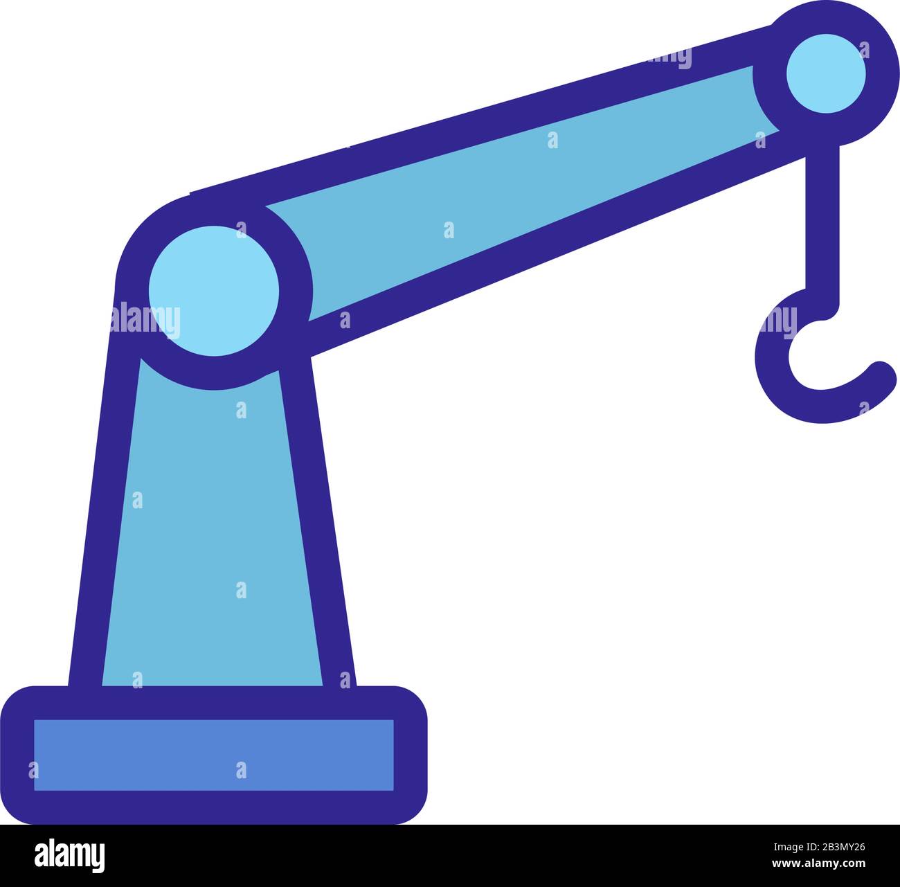 Crane construction icon vector. Isolated contour symbol illustration ...
