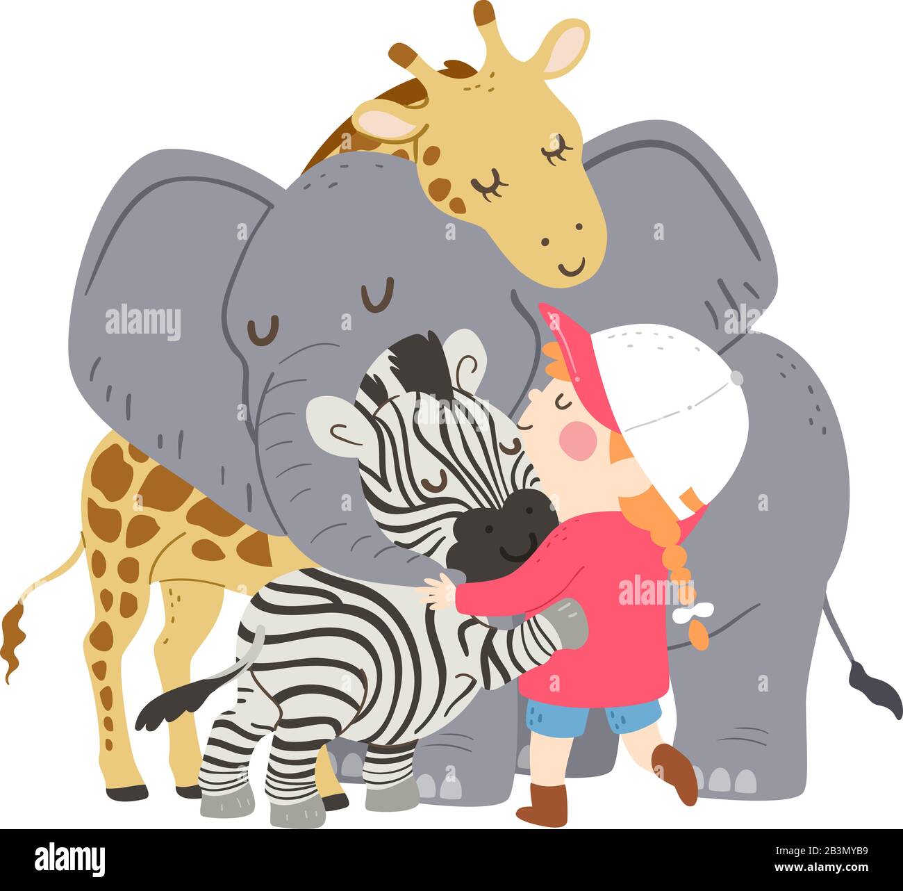 Cute Animal Group Hug