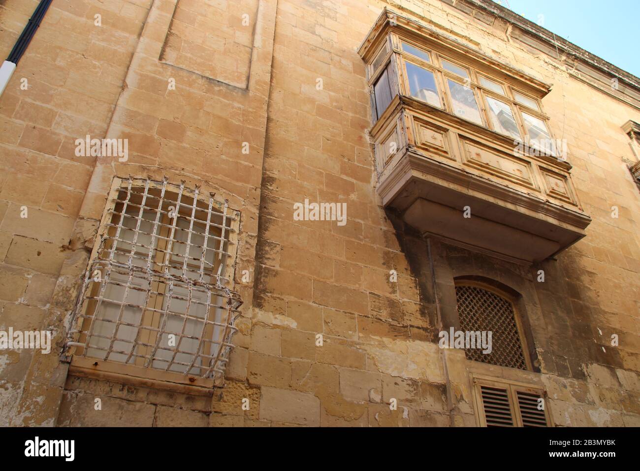stone palace in senglea (malta Stock Photo - Alamy