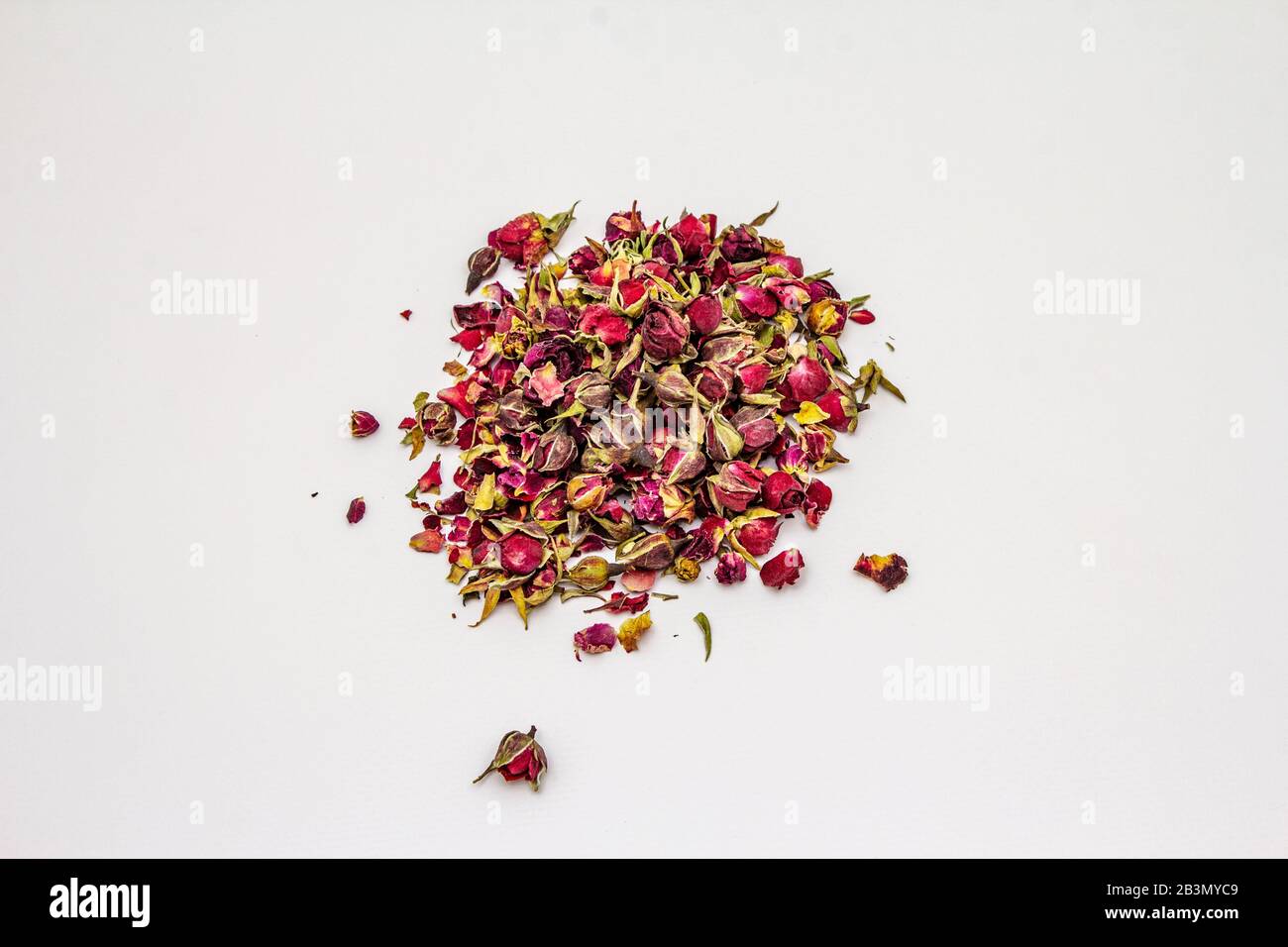 Traditional Turkish rose bud tea isolated on white background. Dry ...