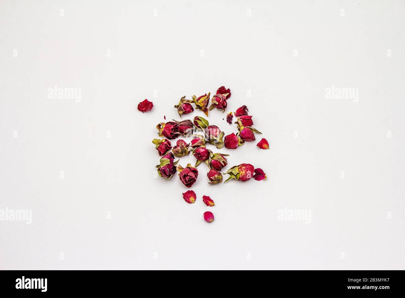Traditional Turkish rose bud tea isolated on white background. Dry ...