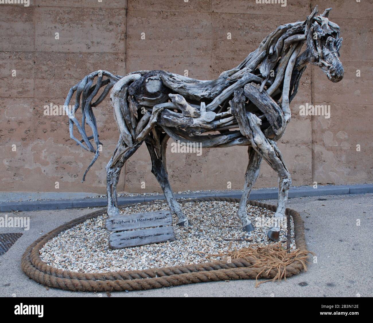 Statue of Horse in driftwood, Eden Project, Cornwall Stock Photo - Alamy