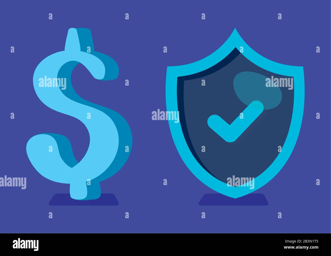 symbol dollar with shield protection Stock Vector Image & Art - Alamy