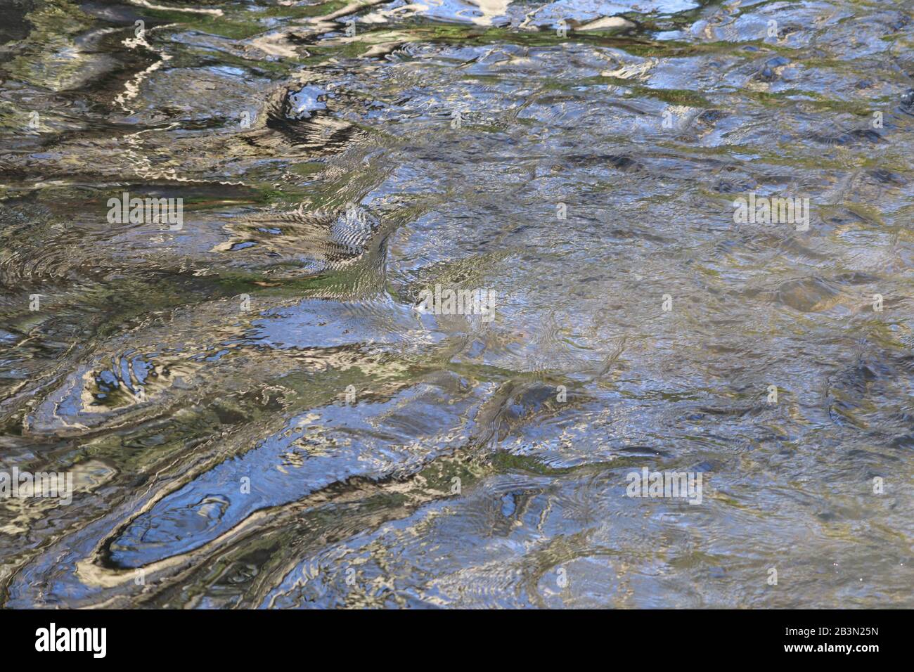 Abstract patterns in river water reflections Stock Photo - Alamy