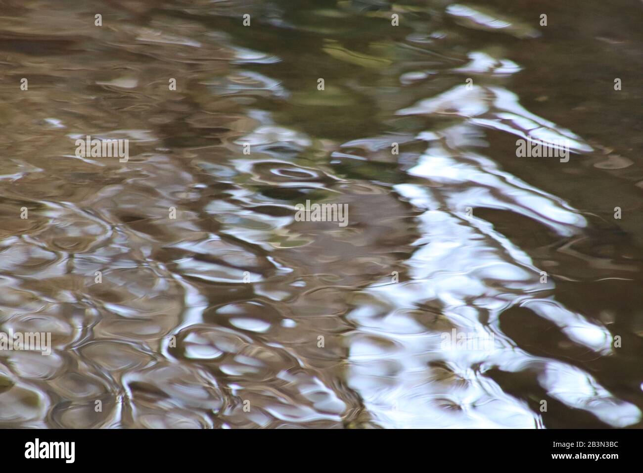 Abstract patterns in river water reflections Stock Photo - Alamy